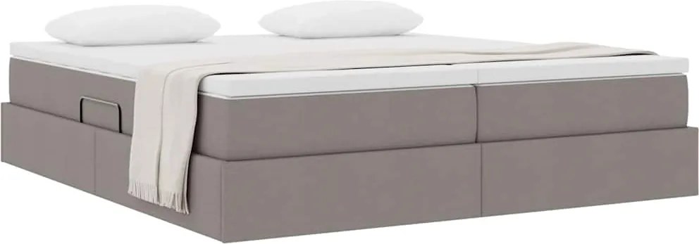 Postel s úložným prostorem a matrací Taupe 180 x 200 cm 3370352