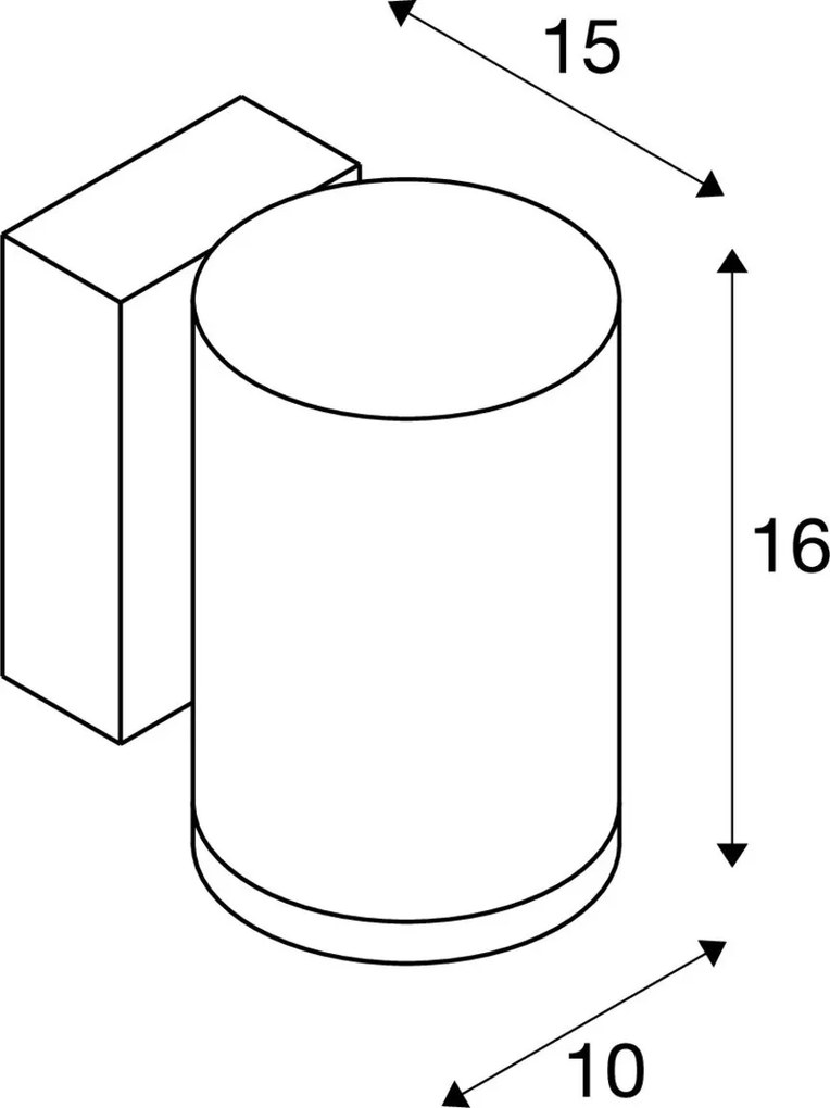 LA 1003423 ENOLA ROUND M single venkovní LED nástěnné přisazené svítidlo antracit - BIG WHITE (SLV)