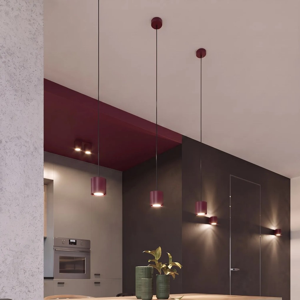 Sollux Lighting Stropní svítidlo ORBIS 2 bordó