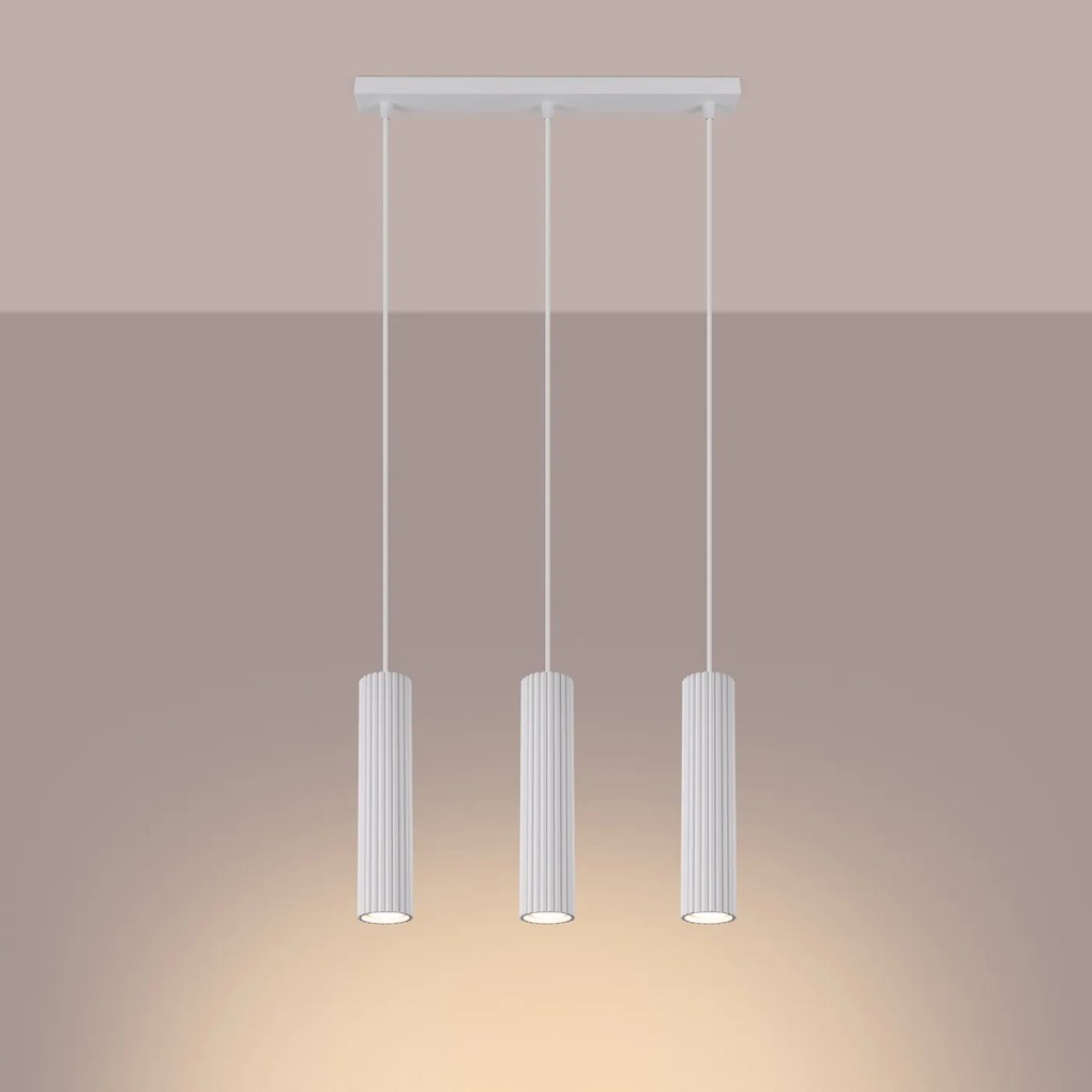 Sollux Lighting Závěsné svítidlo KARBON 3L bílé