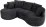 Aosom Kordová sedací souprava typu bogen se držáky na nápoje po obou stranách a boční kapsou, včetně polštářů, 250x152x82 cm, khaki