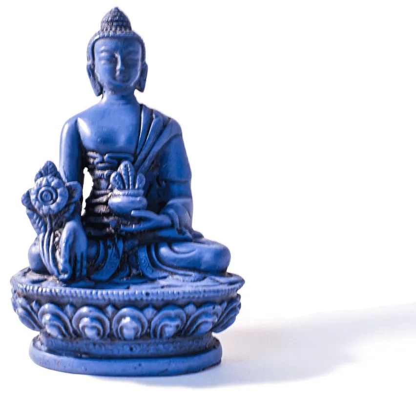 Milujeme Kameny Buddha medicíny a léčení - modrý - feng shui