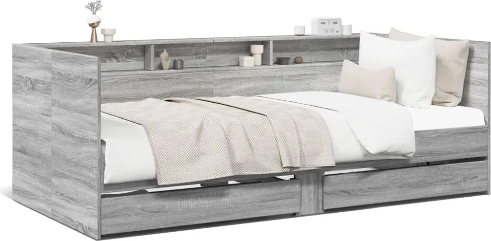 Válenda se zásuvkami bez matrace dub sonoma 90 x 190 cm 3280858