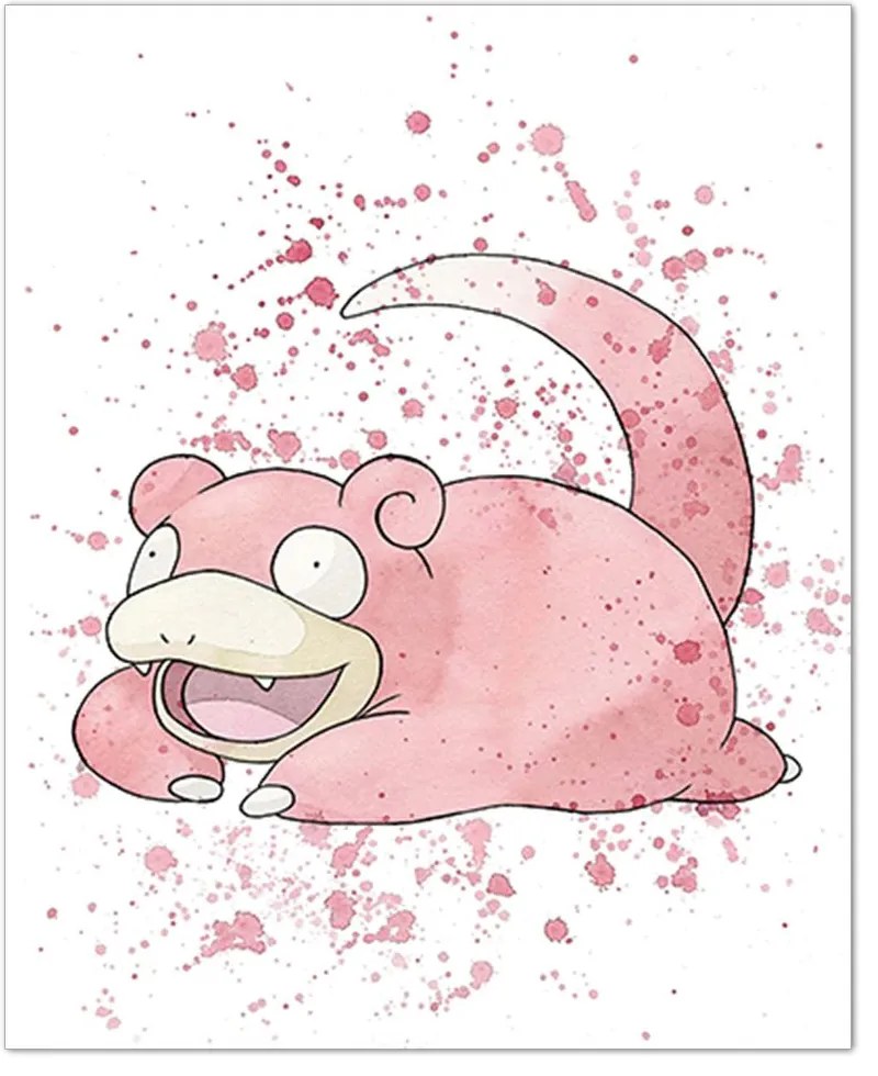 Obraz s motivem Pokémon - 4 rozměry Rozměr: 30x40 cm, Varianta: Slowpoke