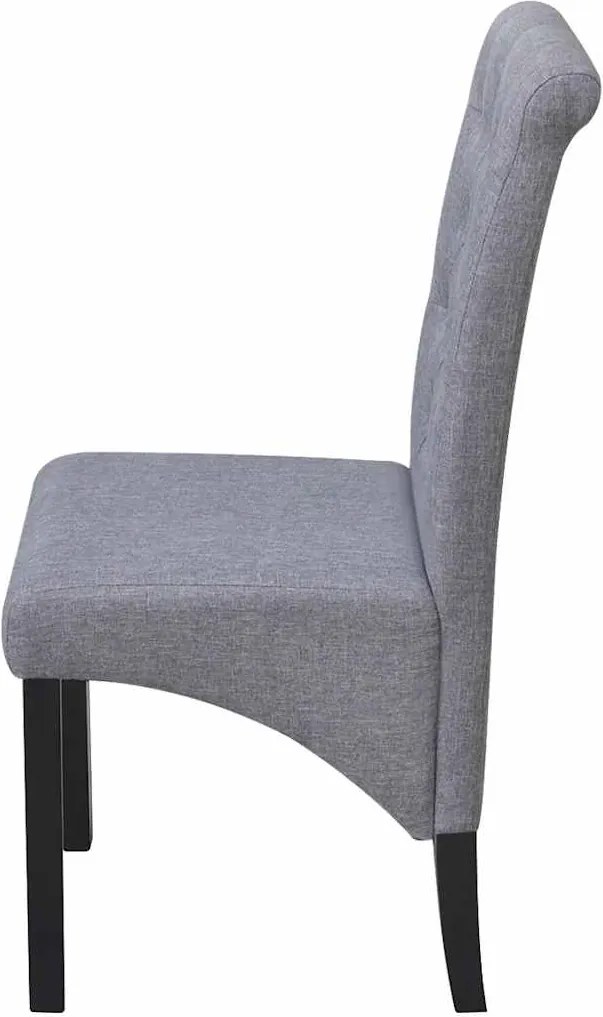 Jídelní židle 6 ks světle šedé textil 272246