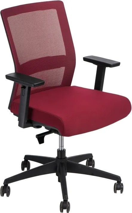 Kancelářská židle Milneo, látka, červená/červená