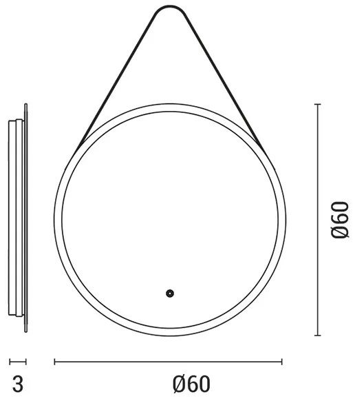 LED Koupelnové podsvícené zrcadlo LED/20W/230V 3000/4000/6000K IP44
