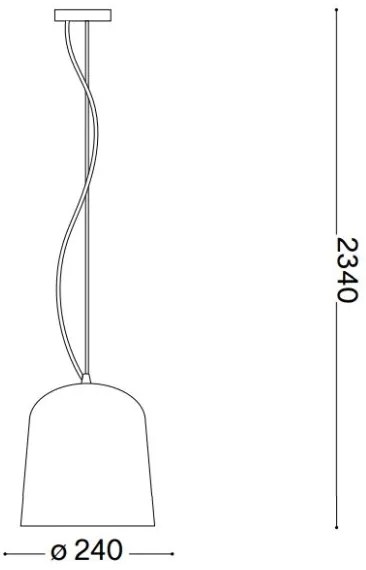 Ideal Lux - Lustr na lanku BISTRO 1xE27/60W/230V pr. 24 cm kouřová
