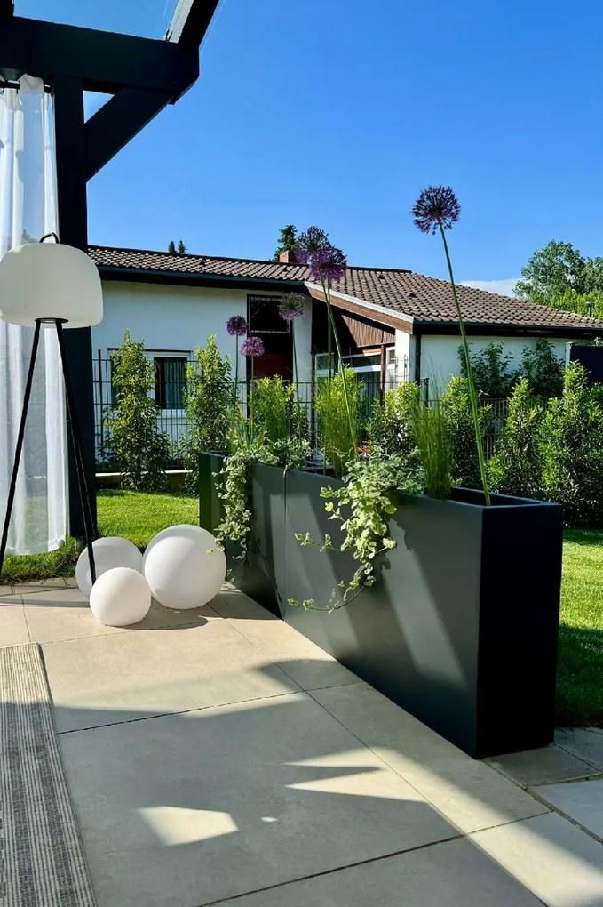 Květináč ELEMENTO SLIM, sklolaminát, šířka 90 cm, antracit