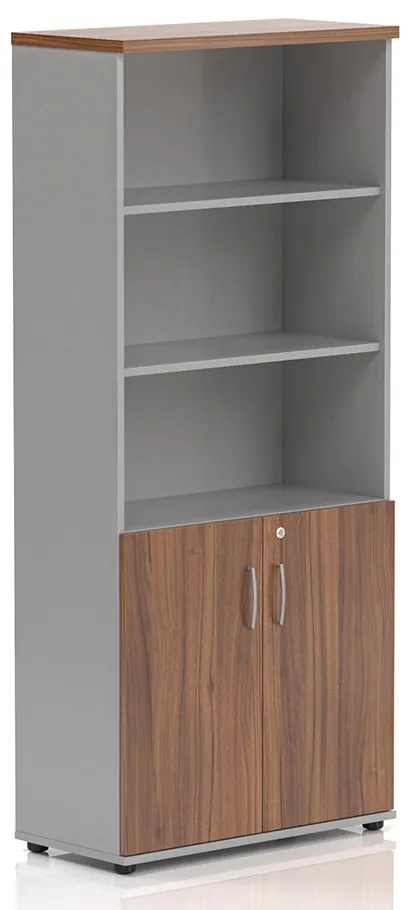 Vysoká skříň Visio LUX 80 x 38,5 x 183,5 cm, ořech