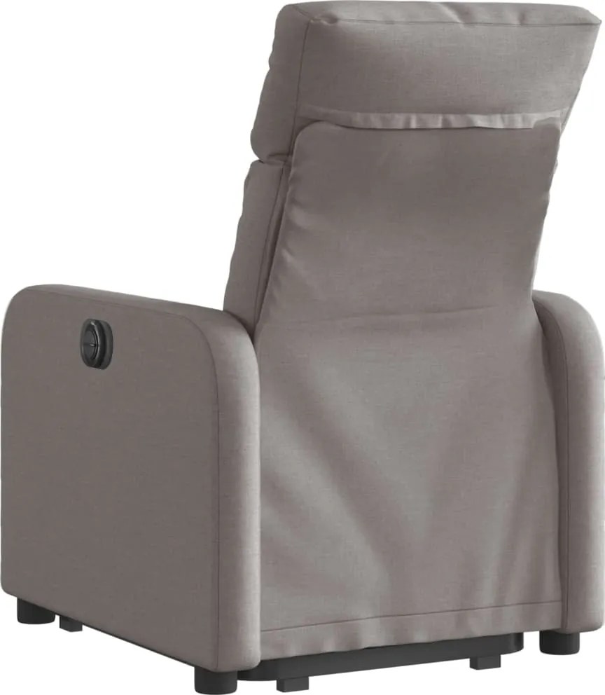 Zvedací polohovací křeslo taupe textil 3206706