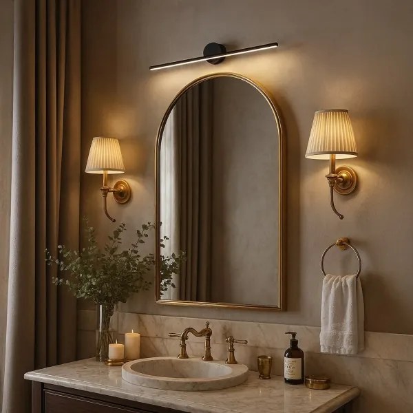 LED Koupelnové osvětlení zrcadla ARTIST LED/9W/230V 60 cm IP44 černá