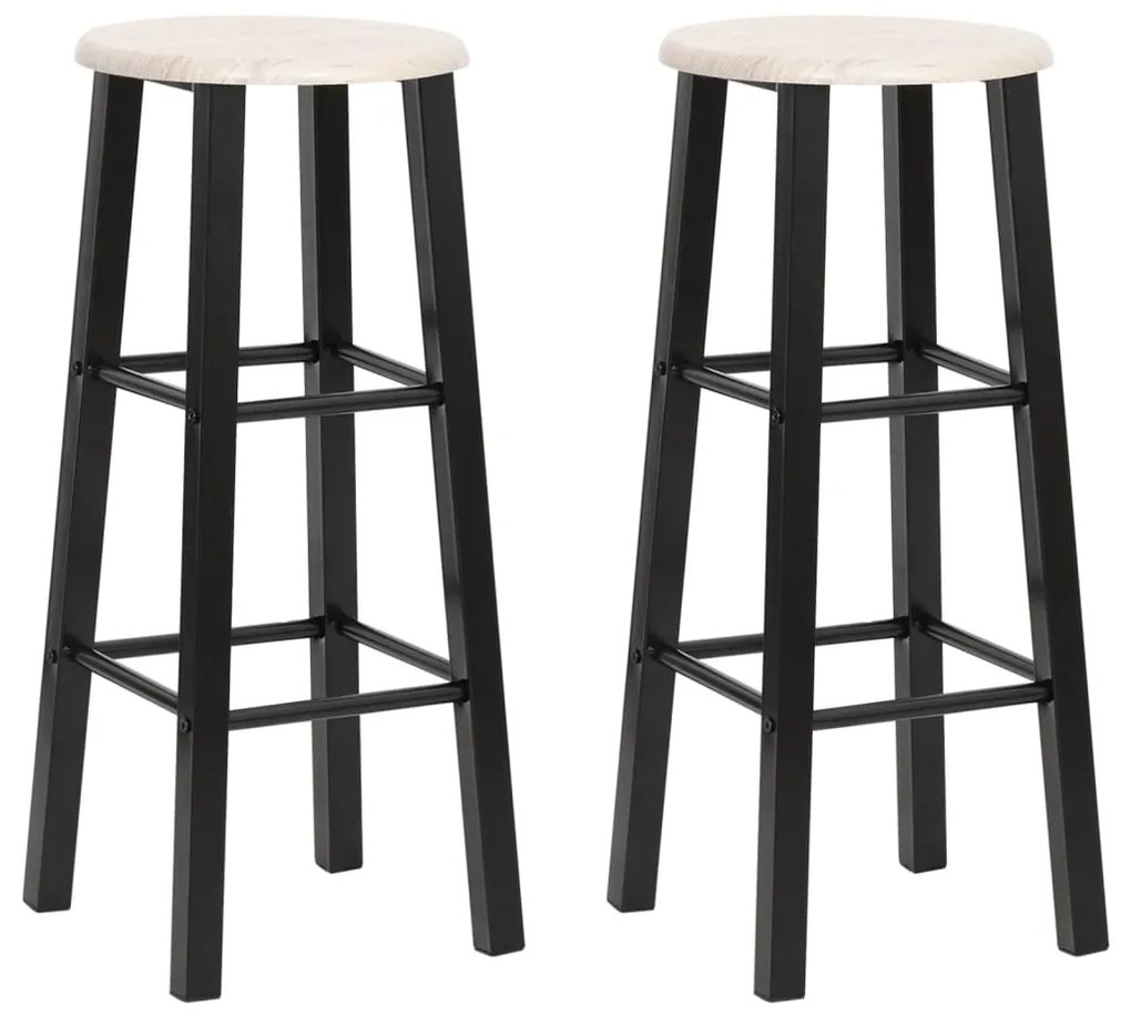 Barové stoličky 2 ks černé MDF 284388