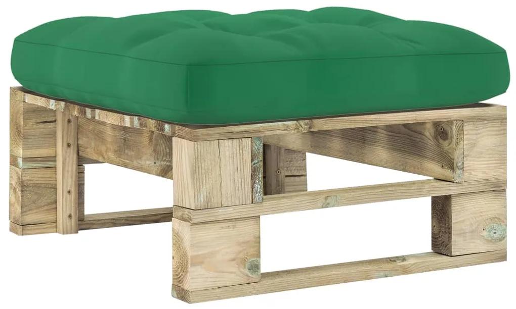 3066402 vidaXL Zahradní taburet z palet zeleně impregnované borové dřevo
