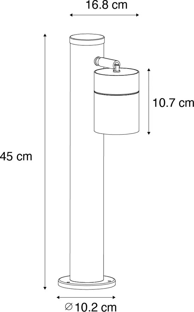 Venkovní lampa černá 45 cm AR70 nastavitelná IP44 - Solo
