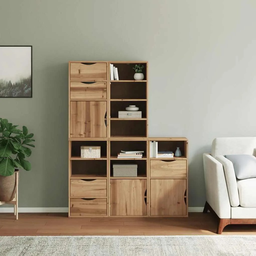 Boční skříňky 5 ks "ODDA" 40x24x79 cm Borovicový masiv 3365366