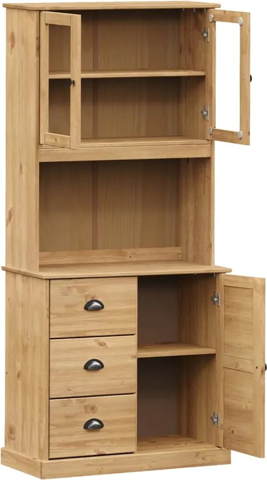Příborník VIGO 78 x 40 x 175 cm masivní borové dřevo 3188304