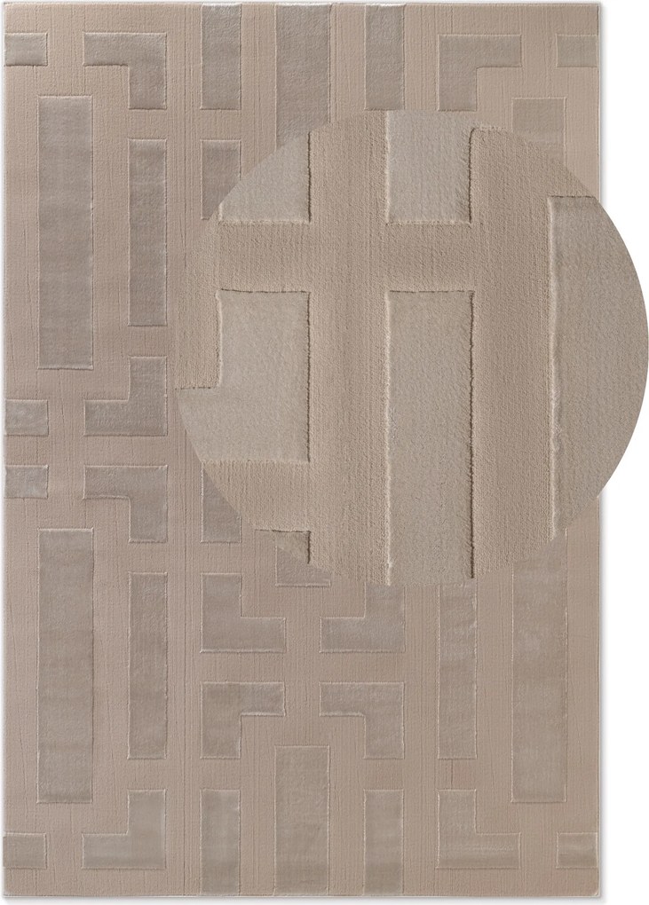 ELLE Decoration, Kusový koberec Perles 106189 Beige Cream z kolekce Elle, 120x170, béžová, ložnice