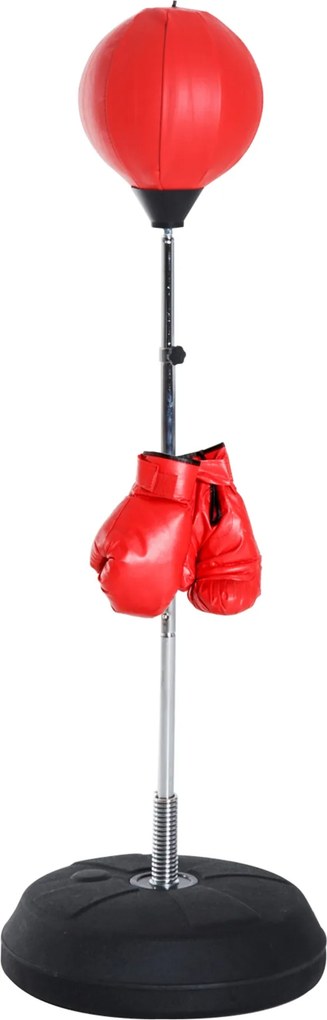 HOMCOM Nastavitelný Boxerský Stan s Punching Ballem 126-144 cm včetně Rukavic a Pumpičky – Stojící Boxerský Trenažér pro Dospělé a Mladistvé | Aosom
