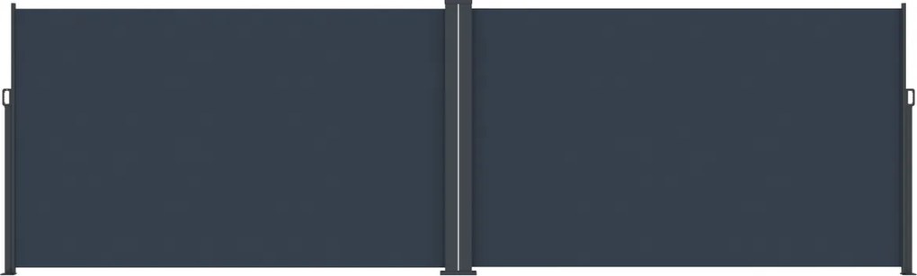 Dvojitá zatahovací markýza/boční zástěna BestBerg BBSU-2S300CG / 180 x 600 cm / šedá
