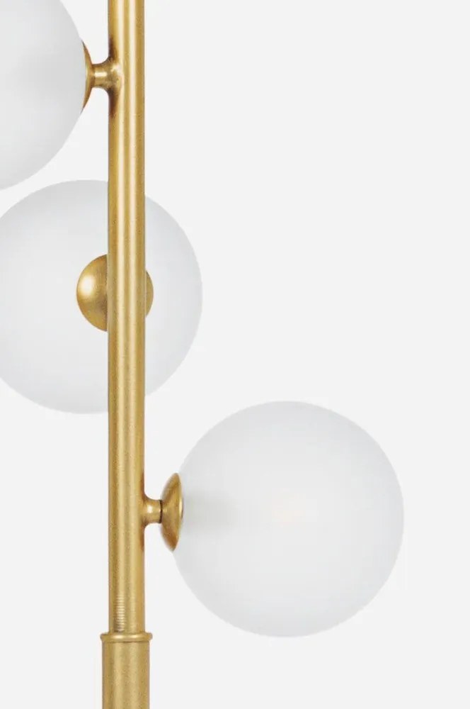 Stojací lampa ve zlaté barvě se skleněným stínidlem (výška 156,5 cm) Balls – Bizzotto