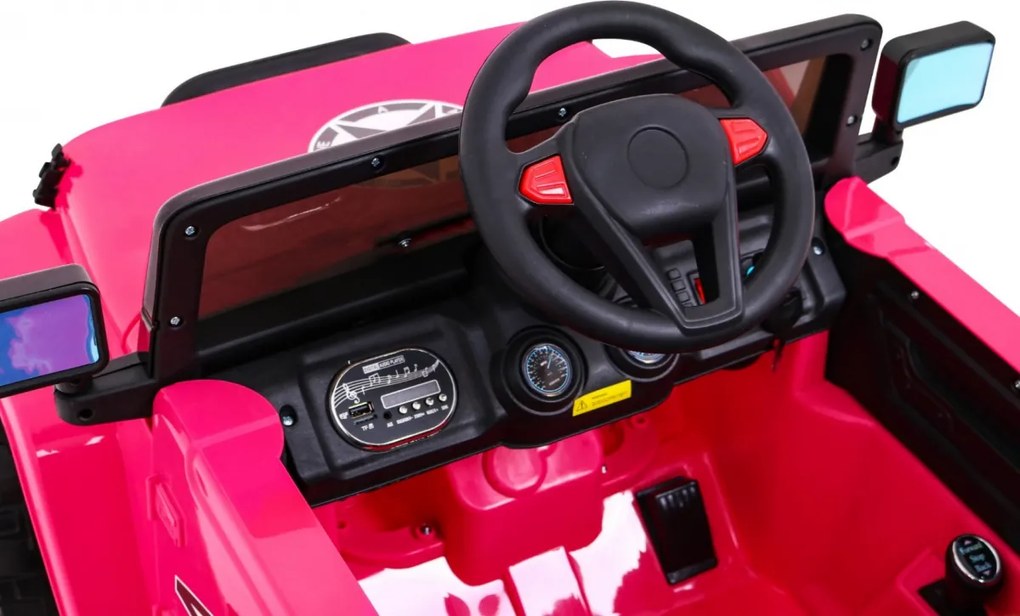 Ramiz Dětské terénní auto Full Time 4WD růžové na dálkové ovládání + pohon 4x4 + LED audio + úložný prostor