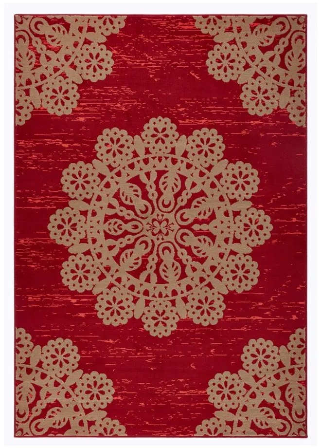 Červený koberec Hanse Home Gloria Lace, 120 x 170 cm