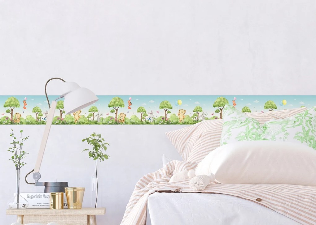 Dětská samolepící bordura na zeď Medvídek | 5 m x 9.7 cm | DWBD8127