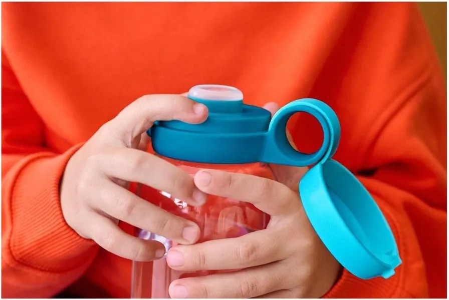 Růžová plastová dětská lahev 600 ml Campus – Mepal