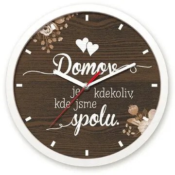 Nekupto Dárkové hodiny kulaté Domov je kdekoliv Sladký domov