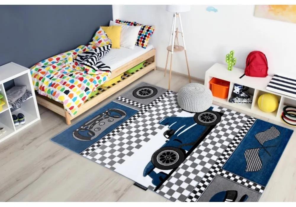 Dětský kusový koberec Formule modrý 140x190cm