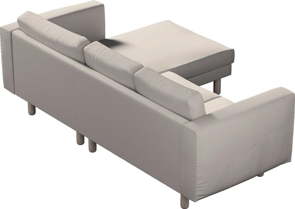 Potah na pohovku IKEA Norsborg 3-místná se šezlongem barva béžová látka pletený vzor