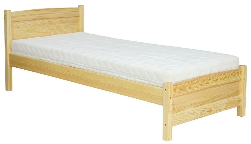 Drewmax Borovicová postel LK125 100 x 200 cm - šedé