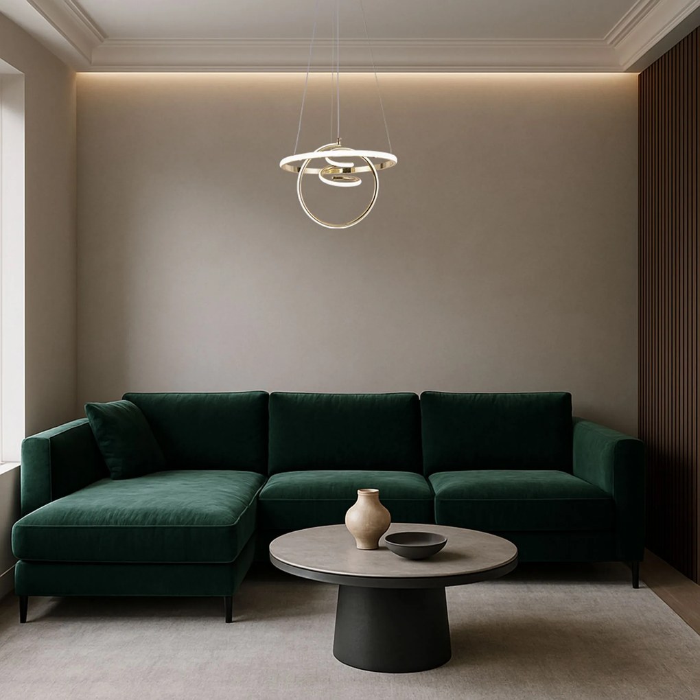 Toolight Závěsné LED svítidlo Luxury Glamour 6 G066-CP zlaté