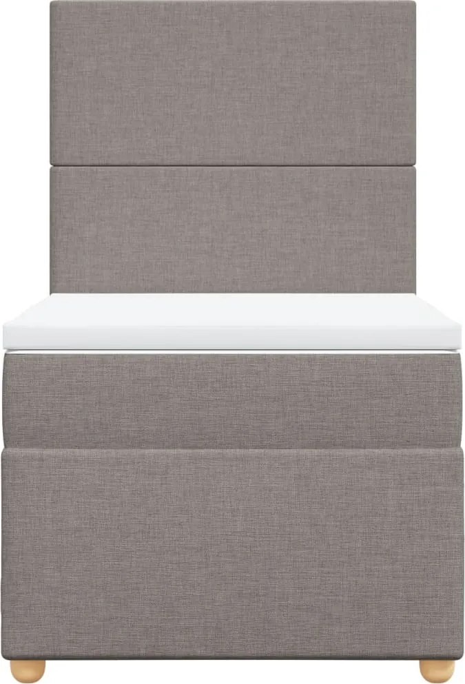 Box spring postel s matrací taupe 90x200 cm textil 3291160