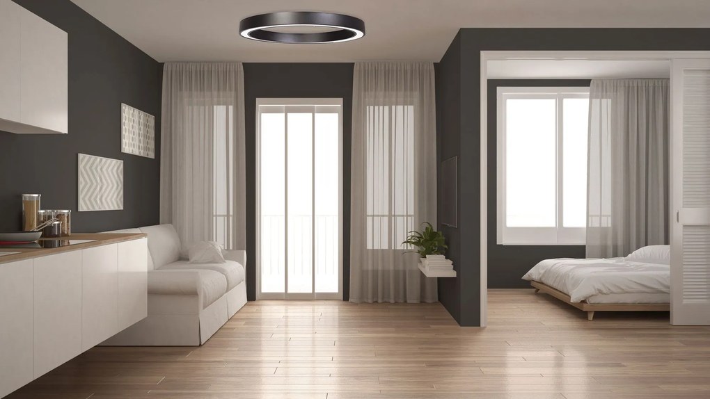 Toolight Toolight, LED stropní svítidlo 60cm 27W APP1283-C, černá, OSW-00941