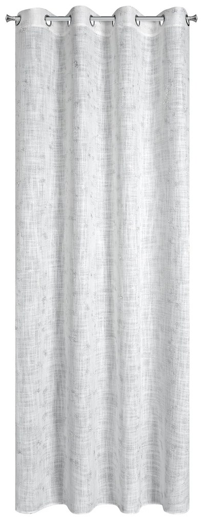 ZÁVĚS NA KROUŽCÍCH SOLANA 140X250 CM KRÉMOVÁ