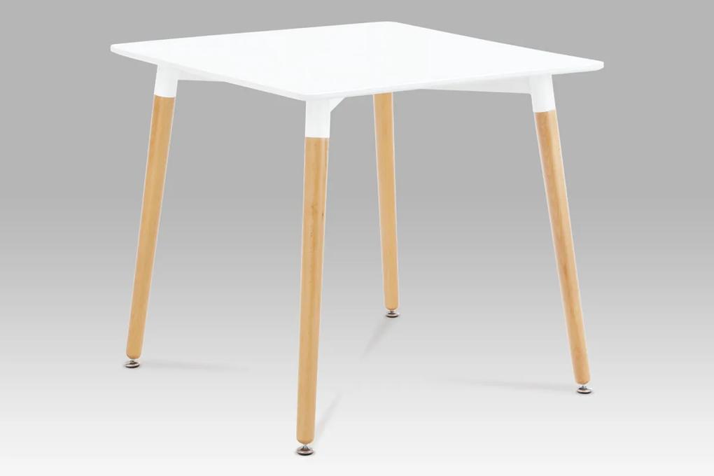 Artium jídelní stůl, DT-706 WT1, 80x80 cm, bílá / natural