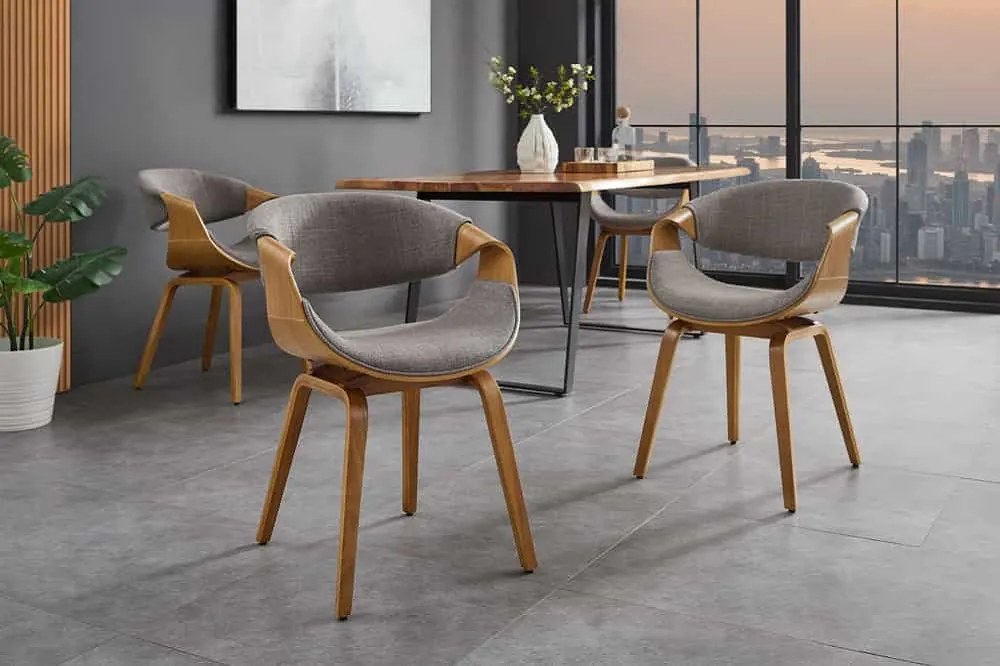 Designová jídelní židle Taariq šedá