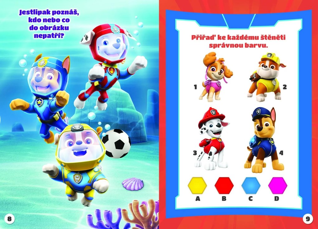 Jiri Models Sešit Tetování s aktivitami Tlapková patrola/Paw patrol 18x26cm