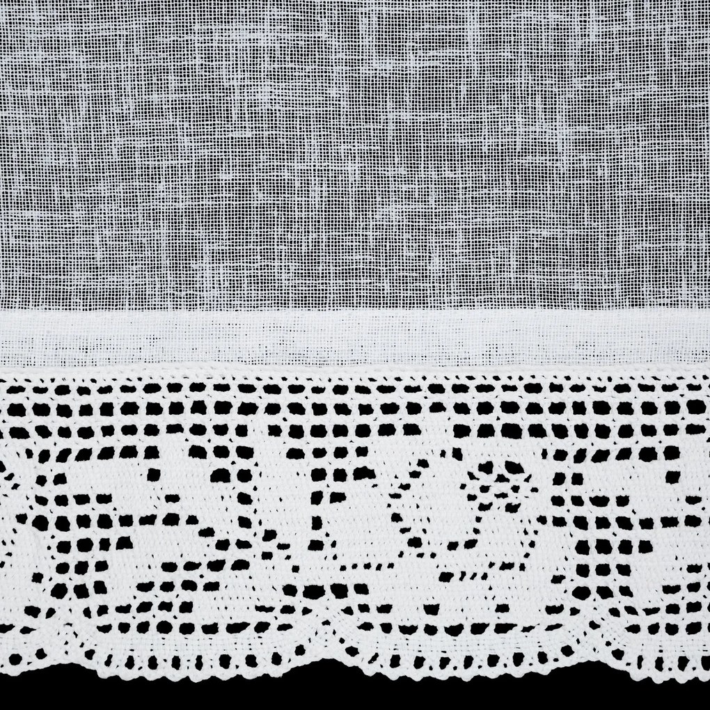 KRÁTKÁ ZÁCLONA NA PÁSCE LARI 150X30 CM BÍLÁ