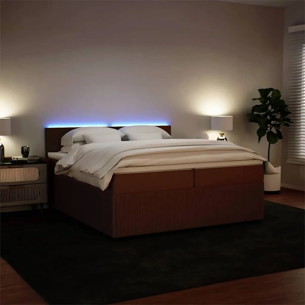 Box spring postel s matrací růžová 200x200 cm samet 3290135
