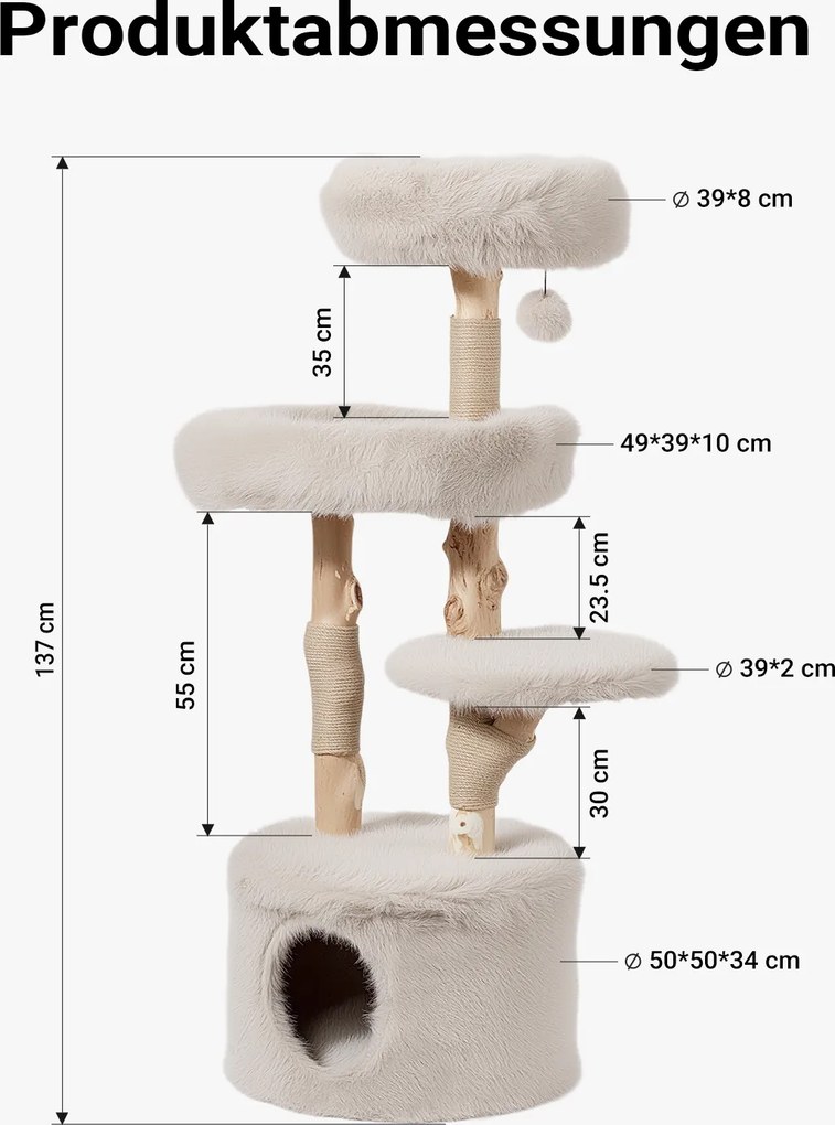 Škrabadlo pro kočky fudajo – 137 cm (66006)