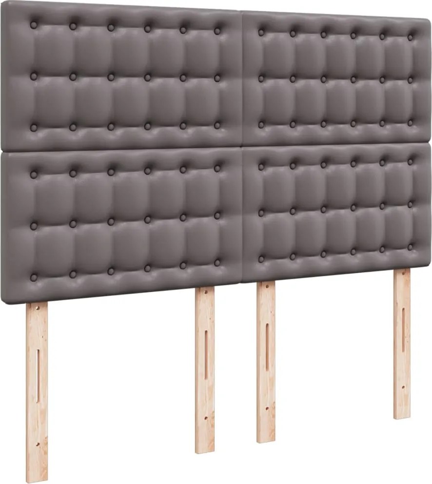 Box spring postel s matrací šedá 140x200 cm umělá kůže 3293026