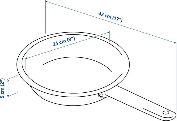IKEA 365+ Pánev, nerezavějící ocel/nepřilnavá vrstva, 24 cm