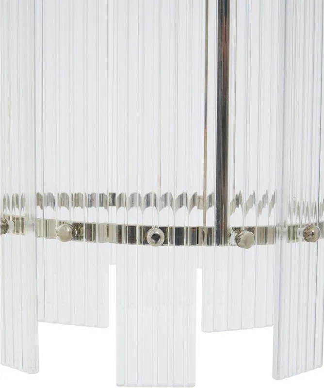 Kovové závěsné svítidlo ve stříbrné barvě se skleněným stínidlem ø 27 cm Ritz – Premier Housewares