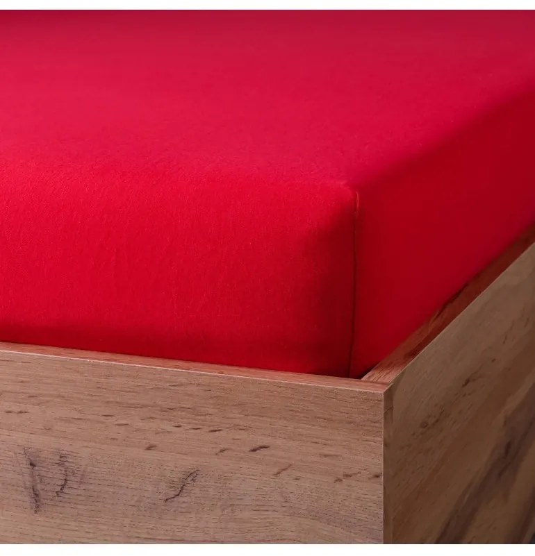 Prostěradlo červené jersey EMI, Plachta 90x200