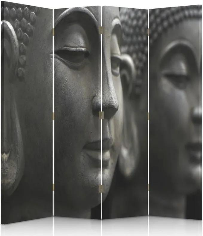 Paraván - Buddha 7 | čtyřdílný | oboustranný 145x150 cm