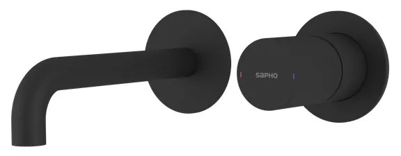 Sapho Sapho, ULTRATAP 2-prvková podomítková umyvadlová baterie, hubice 20cm, černá mat, UT018TB
