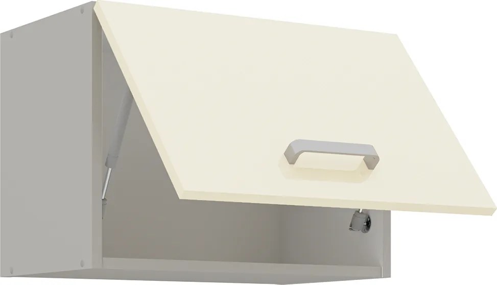 KARMEN | horní skříňka 50 GU-36 1F výklopná | 50 cm | světle šedá/krémová lesk